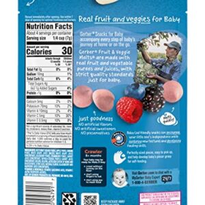 Gerber Snacks for Baby Fruit & Veggie Melts, Very Berry Blend, 1 Ounce (Pack of 7)