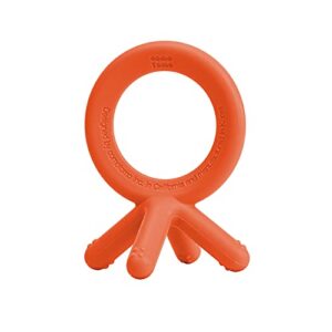 comotomo silicone baby teether, orange