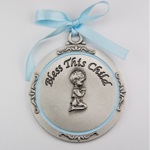 McVan Inc. Boy Crib Medal 2-3/4" Overall Length - Décor Gift Religious PW12-B-MCVAN