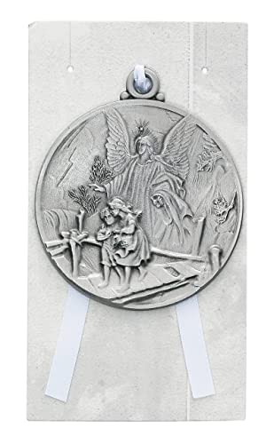 1 X McVan Inc. Guardian Angel Crib Medal 2-3/4" Overall Length - Décor Gift Religious PW12-GA-MCVAN