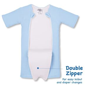 Baby Merlin's Magic Sleepsuit - Microfleece Baby Transition Swaddle - Baby Sleep Suit - Blue - 3-6 Months