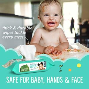 Seventh Generation Baby Wipes, 768 count, Made for Sensitive Skin, Refill with Tape Seal, 64 Count (Pack of 12)