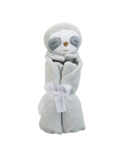 angel dear - grey sloth blankie