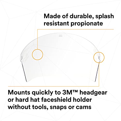 3M Ratchet Headgear H8A, 82782-00000, with 3M Clear Propionate Faceshield W96