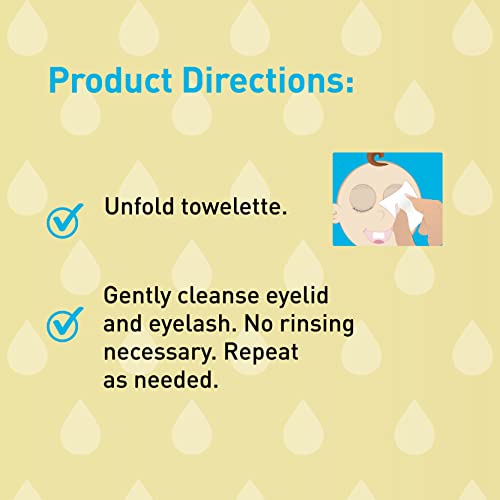 OCuSOFT Baby Eyelid and Eyelash Cleanser, Pre-Moistened Towelette, White/Blue 20 Count