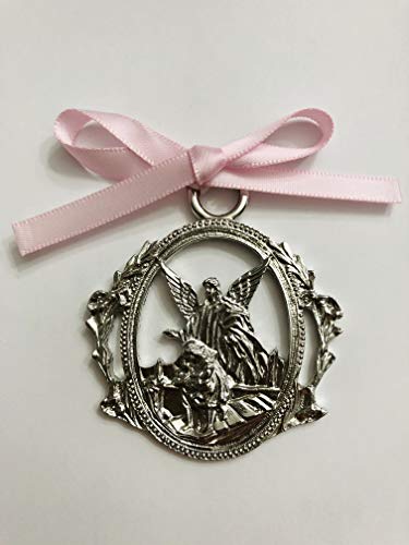 McVan Inc. Guardian Angel Crib Medal Pink - Décor Gift Religious PW6-P-MCVAN