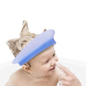 Kair Bath Visor for Babies, Safe Silicone Shower Cap for Kids, Shower Water Guard for Baby Bath and Toddler Bath - Blue