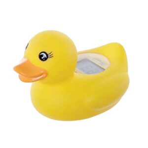 dreambaby baby bath & room thermometer - floating toy temperature safety monitor - yellow duck