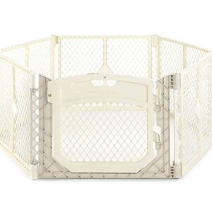 Toddleroo by North States Superyard Ultimate 6 Panel Play Yard, Made in USA: Safe play area, indoors or outdoors. Carrying strap for easy travel. Freestanding. 18.5 sq. ft. enclosure (26" tall, Ivory)