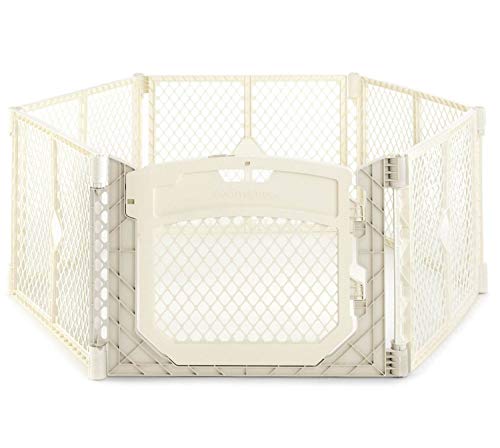 Toddleroo by North States Superyard Ultimate 6 Panel Play Yard, Made in USA: Safe play area, indoors or outdoors. Carrying strap for easy travel. Freestanding. 18.5 sq. ft. enclosure (26" tall, Ivory)