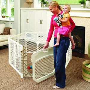 Toddleroo by North States Superyard Ultimate 6 Panel Play Yard, Made in USA: Safe play area, indoors or outdoors. Carrying strap for easy travel. Freestanding. 18.5 sq. ft. enclosure (26" tall, Ivory)