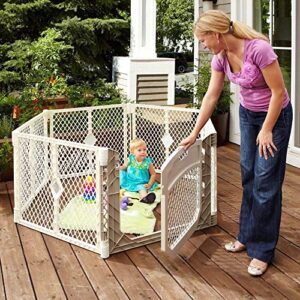 Toddleroo by North States Superyard Ultimate 6 Panel Play Yard, Made in USA: Safe play area, indoors or outdoors. Carrying strap for easy travel. Freestanding. 18.5 sq. ft. enclosure (26" tall, Ivory)