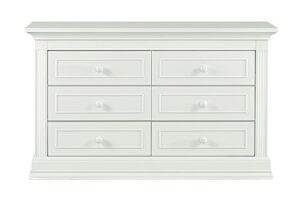 baby cache montana 6 drawer dresser in glazed white