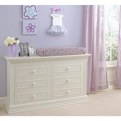 Baby Cache Montana 6 Drawer Dresser In Glazed White