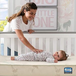 Simmons Kids SlumberTime Naturally 2-Stage Premium Plant-Based Soy Foam Baby Crib Mattress & Toddler Mattress - Waterproof - GREENGUARD Gold & CertiPUR-US Certified - Ideal Firmness - Made in USA