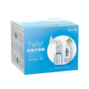 Kiinde Twist Universal Direct-Pump Feeding System Starter Kit for Leak-Free and Transfer-Free Breastmilk Collection, Freezing, Heating and Feeding, New Mom Gift