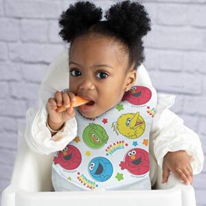 Bibsters Sesame Street Large Disposable Bibs with Patented Crumb-Catcher, Leakproof Liner, and Reusable Fastener -Age 6 Months and Up 32 count (Pack of 1)