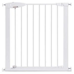 Munchkin® Easy Close Pressure Mounted Baby Gate for Stairs, Hallways and Doors, Walk Through with Door, Metal, White, 35x29.5 Inch (Pack of 1)