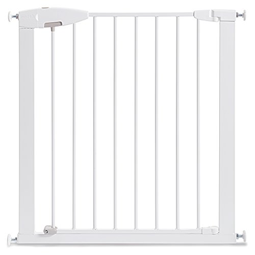 Munchkin® Easy Close Pressure Mounted Baby Gate for Stairs, Hallways and Doors, Walk Through with Door, Metal, White, 35x29.5 Inch (Pack of 1)