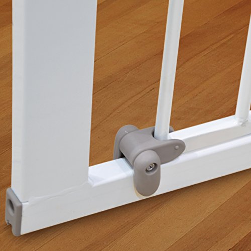 Munchkin® Easy Close Pressure Mounted Baby Gate for Stairs, Hallways and Doors, Walk Through with Door, Metal, White, 35x29.5 Inch (Pack of 1)