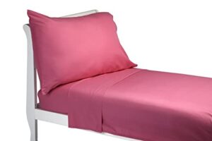 everything for kids 3 piece toddler sheet set, pink