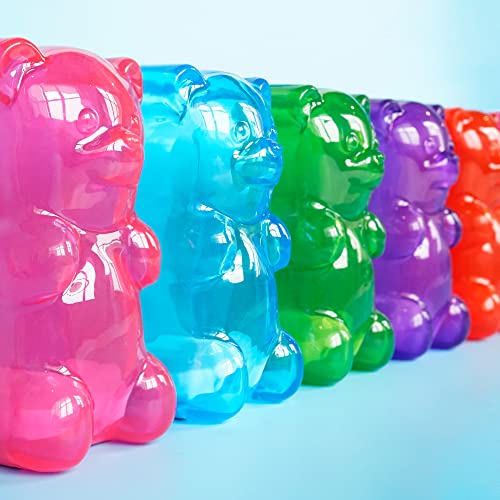 Gummygoods Squeezable Gummy Bear Night Light for Kids Room, Babies, Toddlers, Nursery | Rechargeable, Portable, Cordless, 60 Min Sleep Timer (Pink)