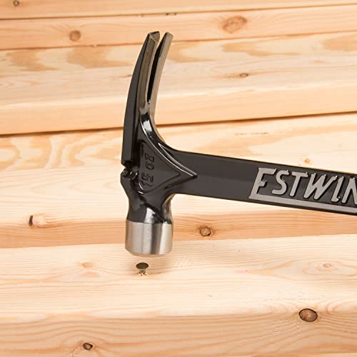 ESTWING Ultra Series Hammer - 15 oz Rip Claw Framer with Smooth Face & Genuine Leather Grip - E15S