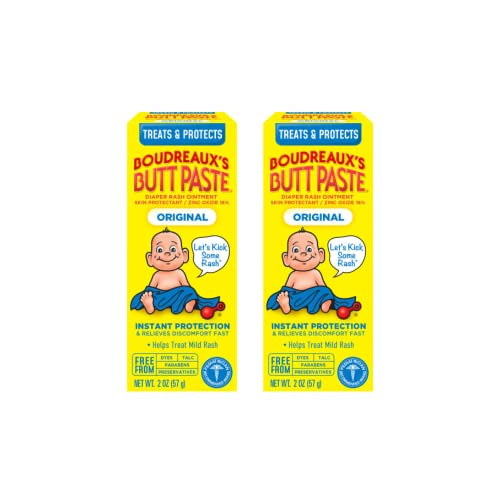 Boudreaux's Butt Paste Diaper Rash Ointment Original 2 oz (Pack of 2)