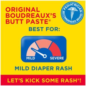 Boudreaux's Butt Paste Diaper Rash Ointment Original 2 oz (Pack of 2)