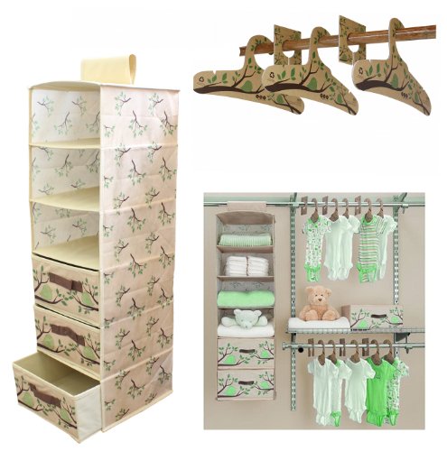 DELTA Eco Nursery Closet Set 20-Pieces - Green