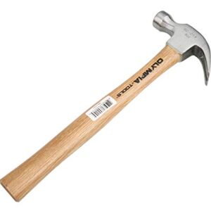 Olympia Tools Claw Hammer, 60-014, 8 Ounce,Silver