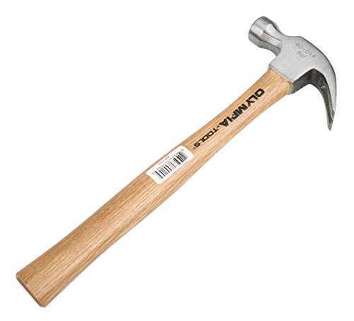 Olympia Tools Claw Hammer, 60-014, 8 Ounce,Silver