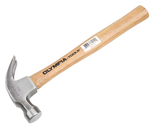 Olympia Tools Claw Hammer, 60-014, 8 Ounce,Silver