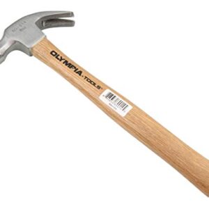 Olympia Tools Claw Hammer, 60-014, 8 Ounce,Silver