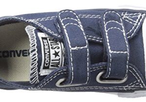 Converse Baby Boys Chuck Taylor All Star 2V Low Top Sneaker, Navy/White, 7 Infant