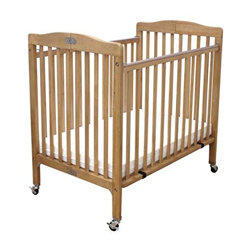 LA Baby CW-888A-N: The Pocket Crib-Mini/Portable Folding Wood Crib-Natural