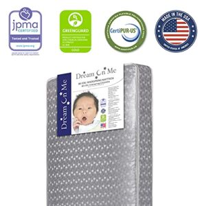 Dream On Me, Superior Slumber 6” 112 Coil Inner Spring Crib And Toddler Mattress I Waterproof I Green Guard Gold Certified I 10 Years Manufacture Warranty I Vinyl Cover I Made In The U.S.A