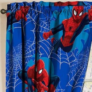 Jay Franco Marvel Spiderman 'Astonish' 42" x 63" Curtain Panel Pair with Tie Backs Drape Set, 63 in