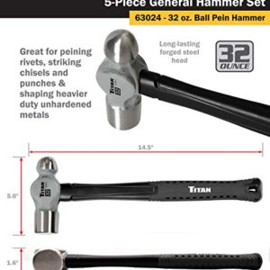 Titan 63125 5-Piece Hammer Set