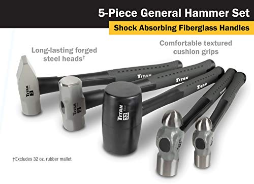 Titan 63125 5-Piece Hammer Set