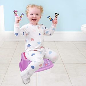 Ginsey Disney Minnie Mouse "Bowtique" Bathroom Step Stool for Kids Using the Toilet and Sink, Pink, 9.75"x5.25"x14.25", (56720)