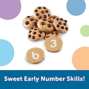 Learning Resources Smart Counting Cookies - 13 Pieces, Ages 18+ Months Toddler Counting & Sorting Skills, Toddler Math Learning Toys, Play Food for Toddlers, Chocolate Chip Cookies