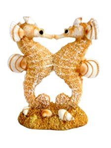 beachcombers 03286 sand/shell kissing seahorses, tan