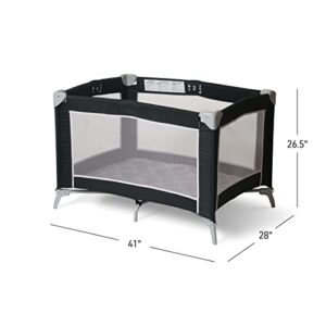 Foundations Sleep 'n Store Portable Playard Travel Yard, Graphite