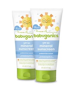 babyganics spf 50 baby sunscreen lotion uva uvb protection | water resistant |non allergenic, 6 fl oz (pack of 2)