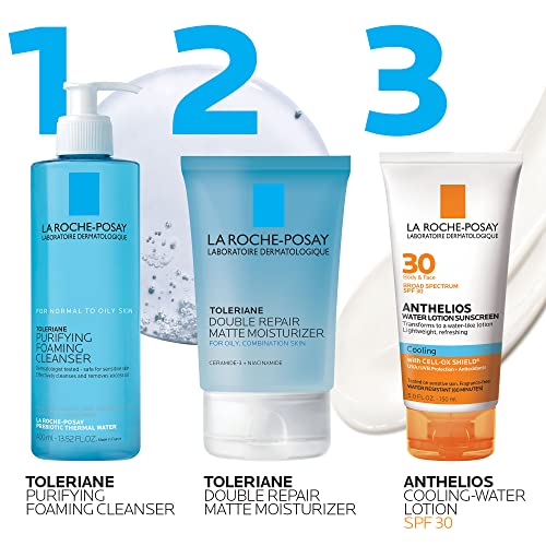 La Roche-Posay Anthelios Cooling Water Lotion Sunscreen for Body and Face, Broad Spectrum Sunscreen SPF, Absorbs Quickly, Water Resistant Every Day Sun Protection for Sensitive Skin