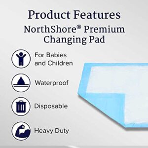 NorthShore Premium, 17 x 24, 8 oz, Baby Changing Pads, Small, Case/100 (4/25s)