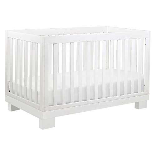 Babyletto Modo 3-in-1 Convertible Crib with Toddler Bed Conversion Kit in White, Greenguard Gold Certified