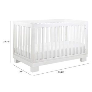 Babyletto Modo 3-in-1 Convertible Crib with Toddler Bed Conversion Kit in White, Greenguard Gold Certified