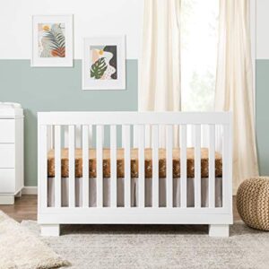 Babyletto Modo 3-in-1 Convertible Crib with Toddler Bed Conversion Kit in White, Greenguard Gold Certified